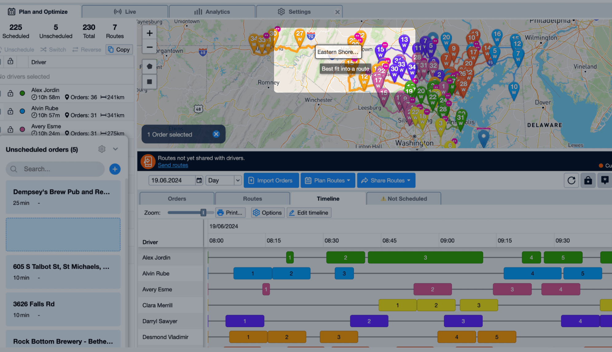 Plan routes with drag and drop – OptimoRoute Help Center