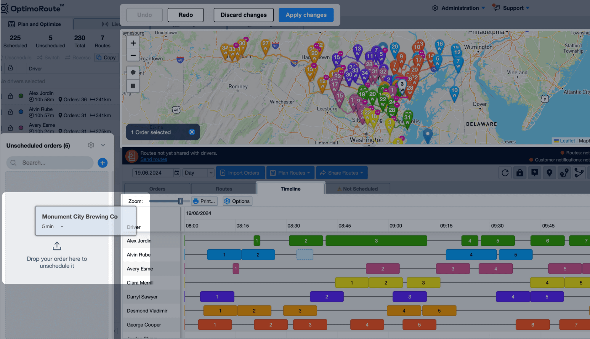 Plan routes with drag and drop – OptimoRoute Help Center