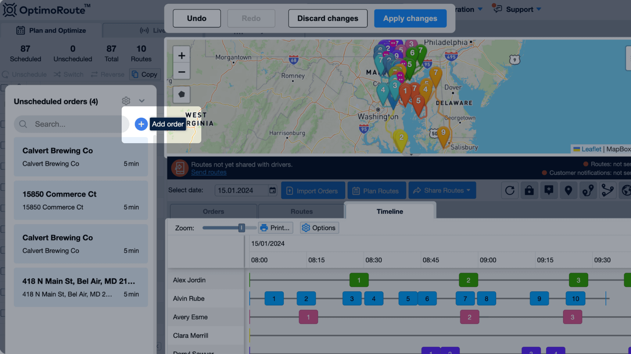 Plan Routes With Drag And Drop Optimoroute Help Center