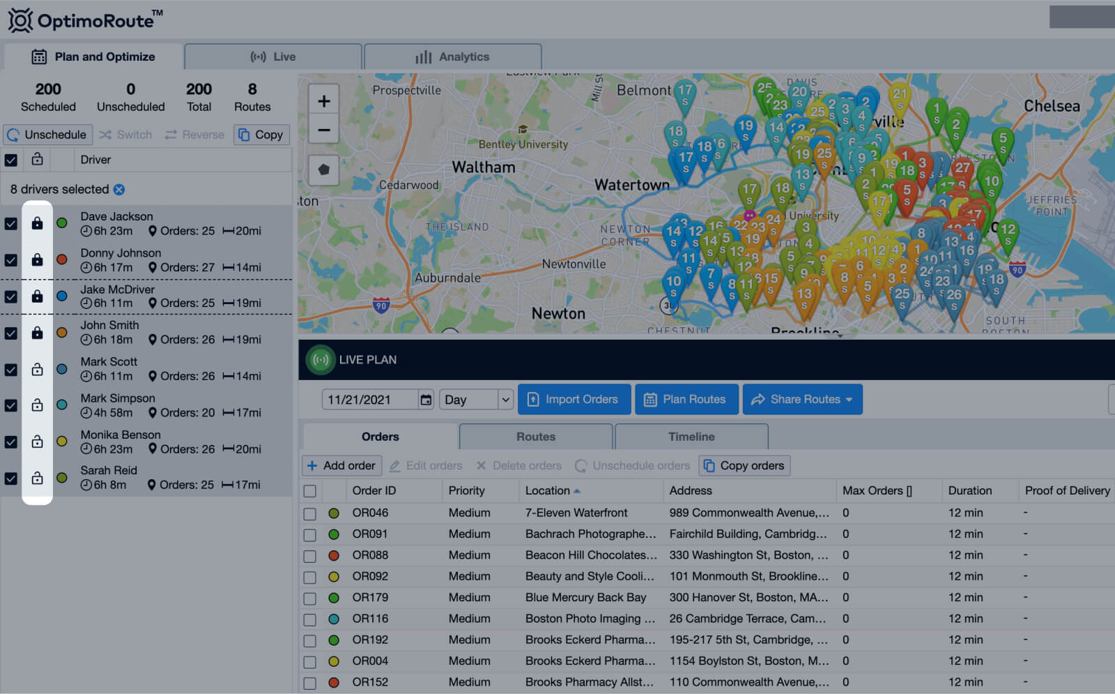 Manually Schedule And Modify Orders On Routes Optimoroute Help Center