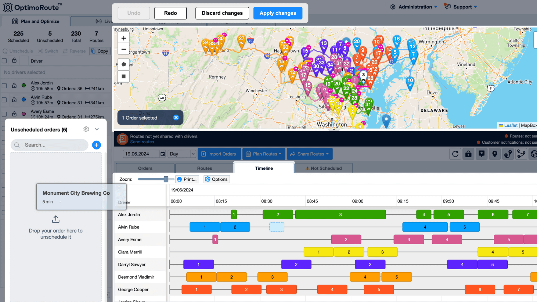 Plan routes with drag and drop – OptimoRoute Help Center