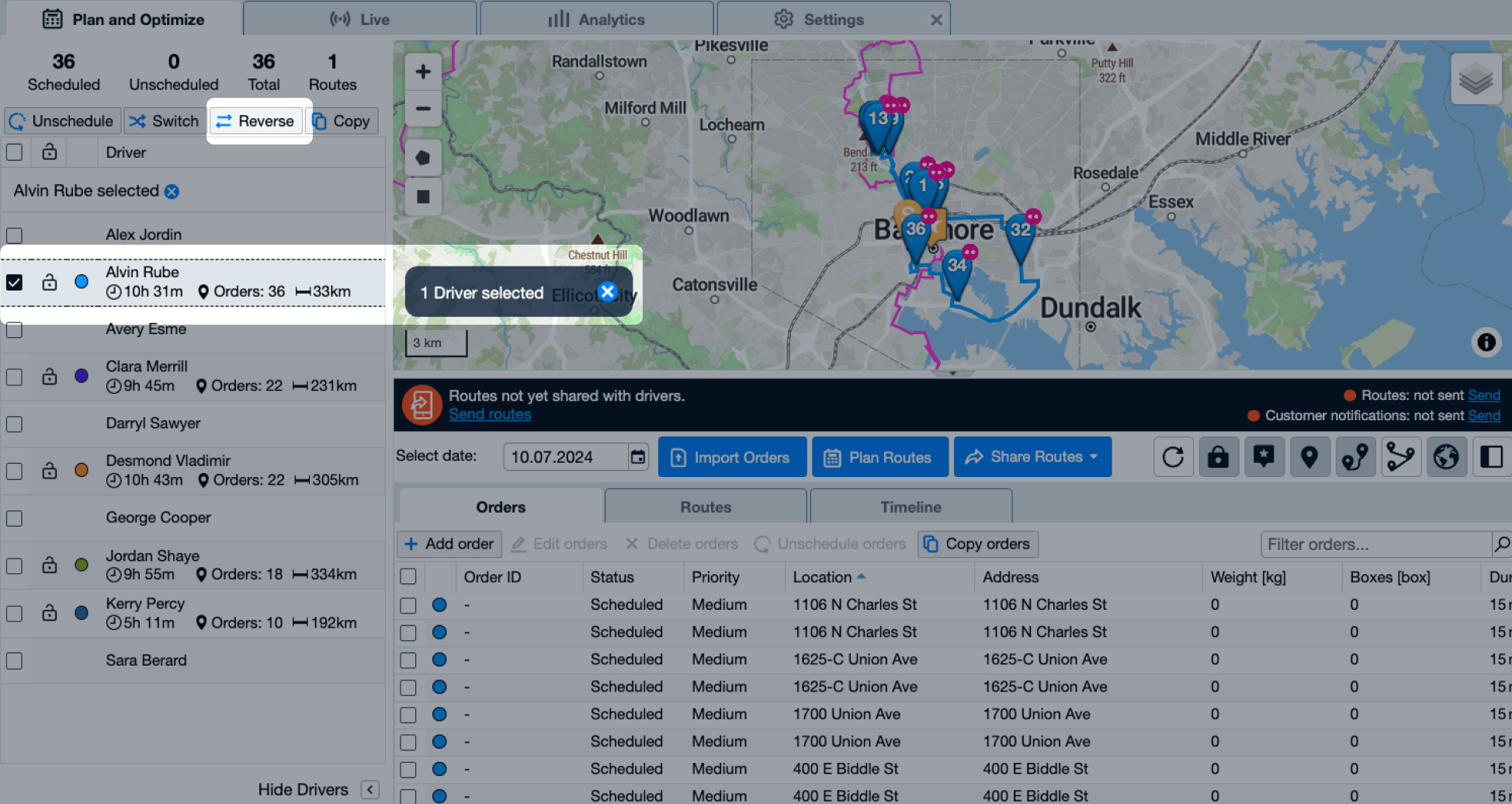 Reverse Route Sequence Optimoroute Help Center