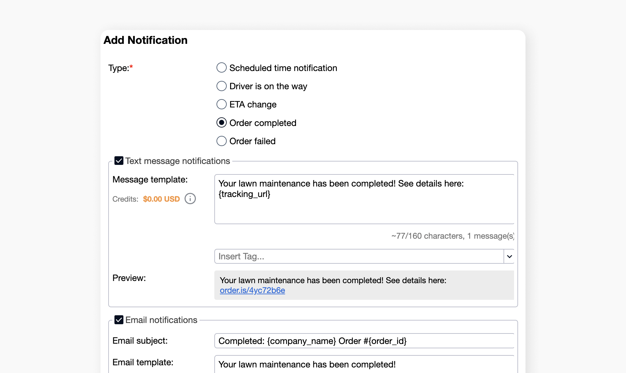 Customize Order Tracking Notifications Optimoroute Help Center